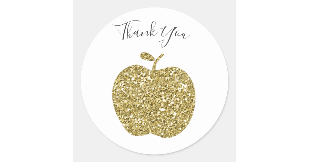 Thank You Apple Stickers for Teacher | Zazzle