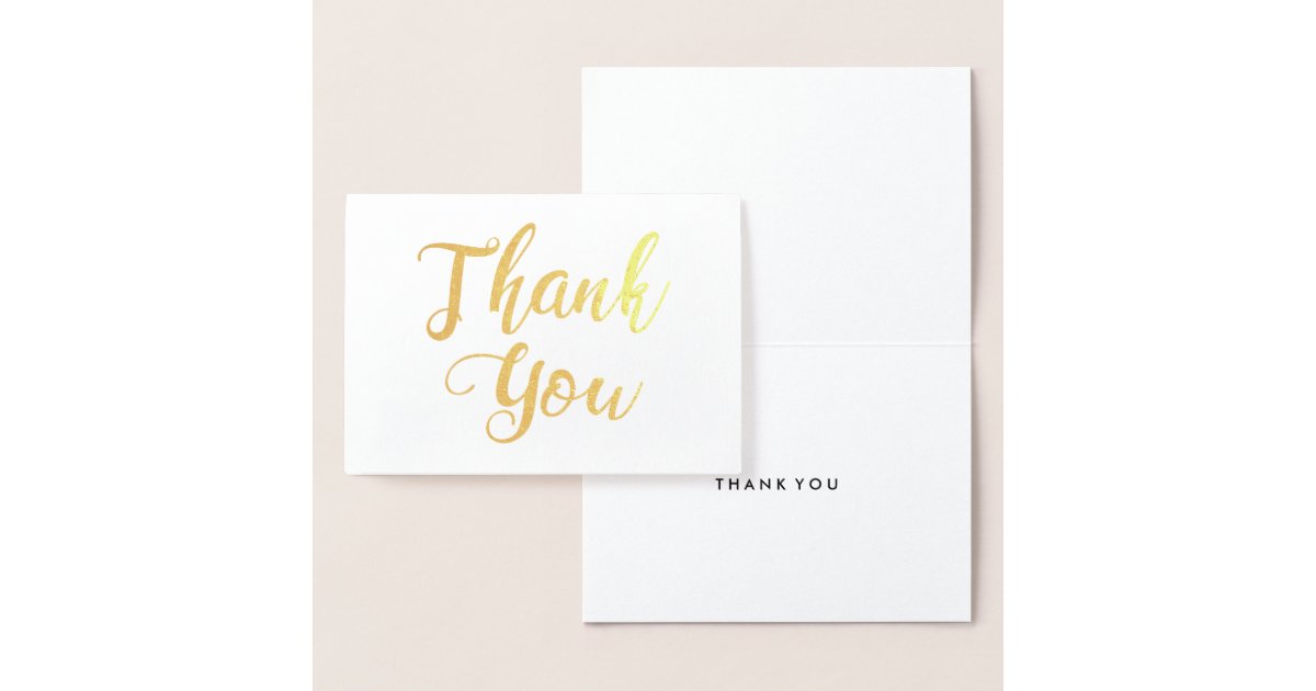 Thank You Appreciation Foil Card | Zazzle
