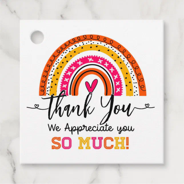 Thank you appreciation gift tag | Zazzle