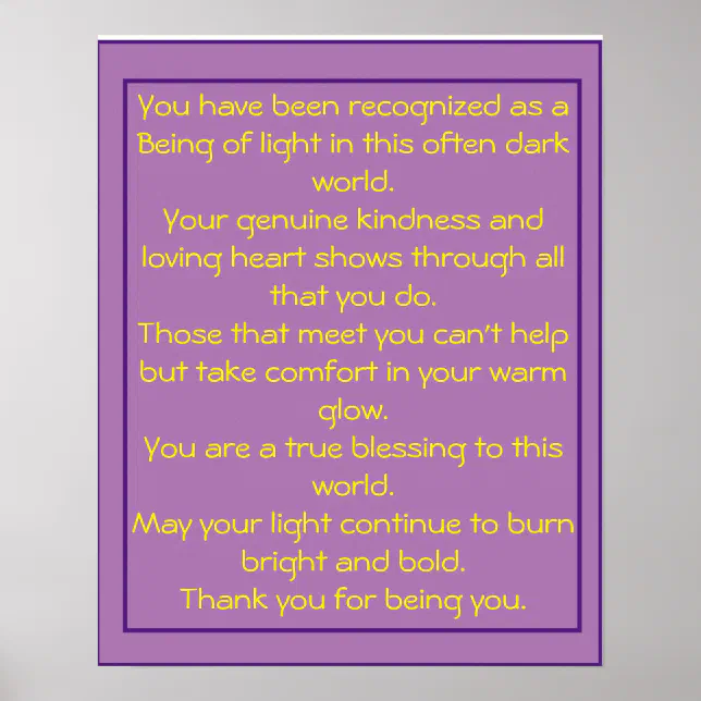 Thank You Appreciation Poem Loving Gift Poster | Zazzle