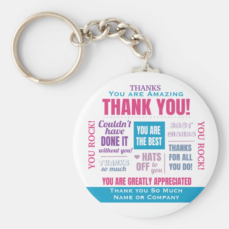 Thank You Appreciation Quote Keychain | Zazzle