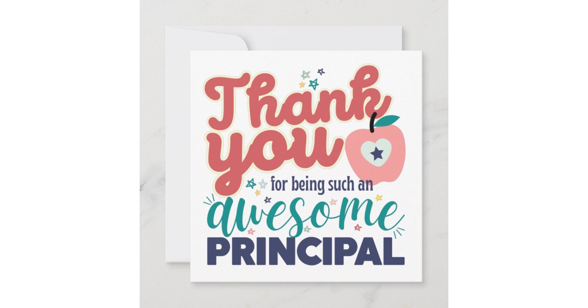 Thank You Awesome Principal Card | Zazzle