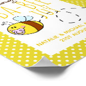 Thank You BA-BEE Baby Shower Yellow Polkadot Poster | Zazzle