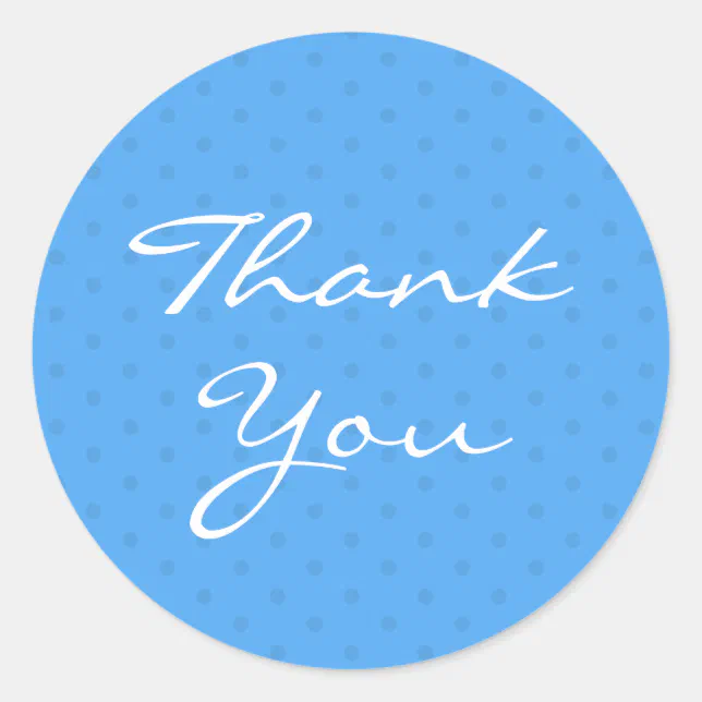 Thank You Baby Shower Blue Sticker | Zazzle