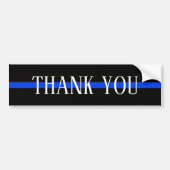 THANK YOU BACK THE BLUE BUMPER STICKER | Zazzle