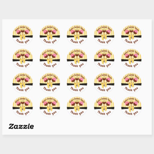 Thank You Bakery Box Seals Sm | Zazzle