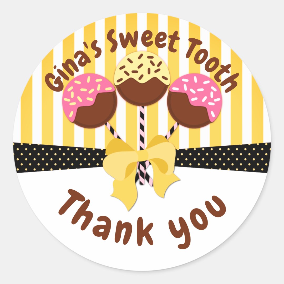 Thank You Bakery Box Seals Sm | Zazzle