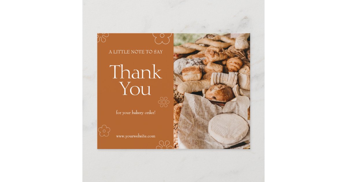 Thank You Bakery Postcard | Zazzle