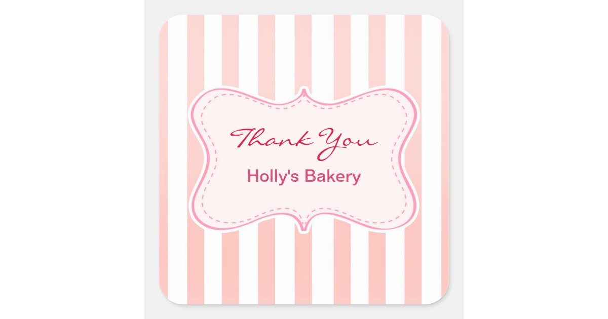 thank you bakery stickers | Zazzle