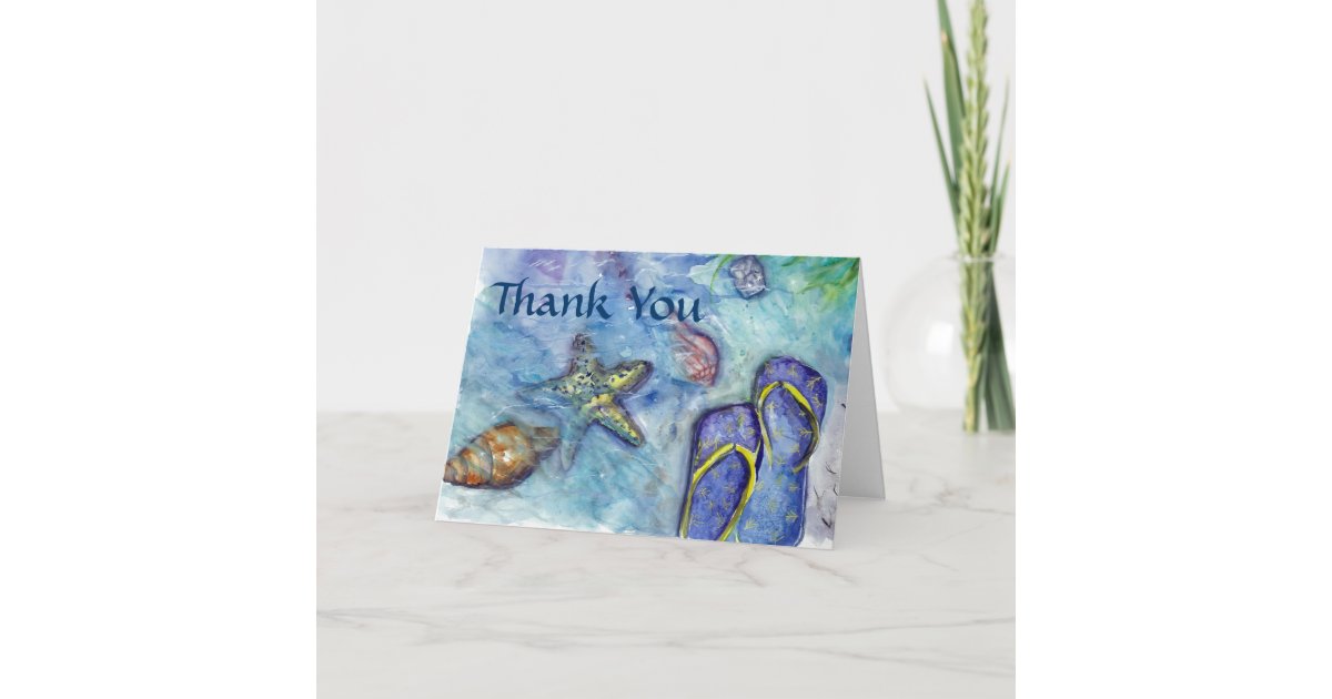 Thank You - Beach and Sea theme | Zazzle.com