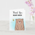 Thank You Beary Much Card | Zazzle