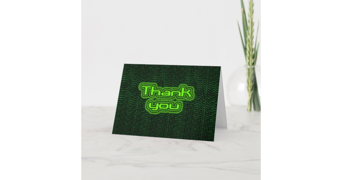Thank you - Binary | Zazzle.com