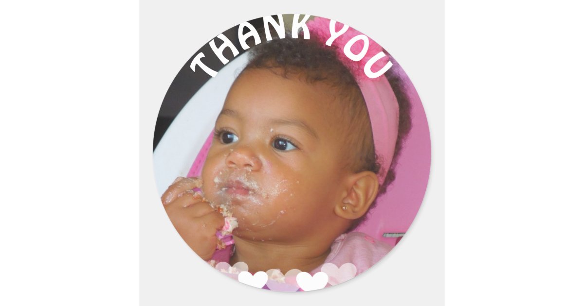 Thank You Birthday Girl Photo Sticker | Zazzle