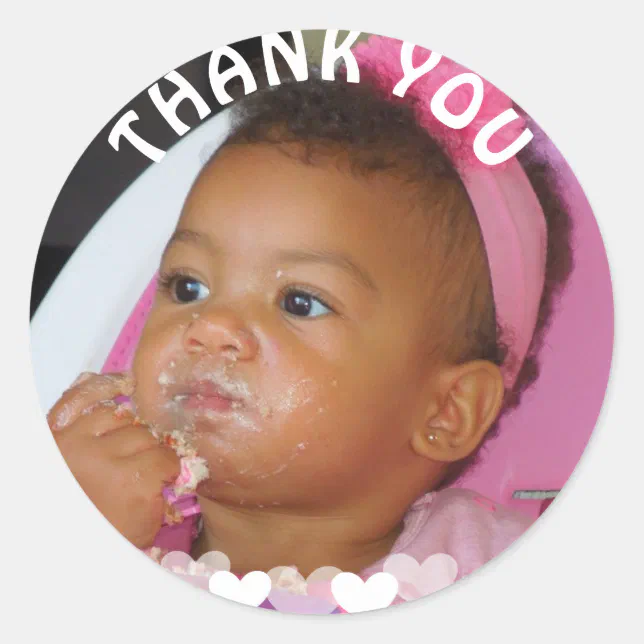 Thank You Birthday Girl Photo Sticker | Zazzle