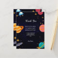 Thank you birthday party space themes postcard | Zazzle