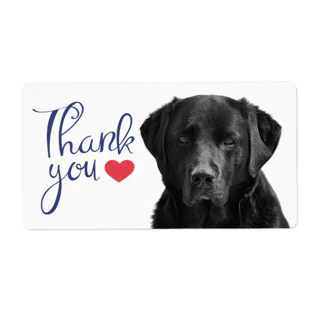 Thank You Black Labrador Retriever Dog Sticker | Zazzle