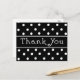 Thank You Black & White Polka Dot Pattern Postcard | Zazzle