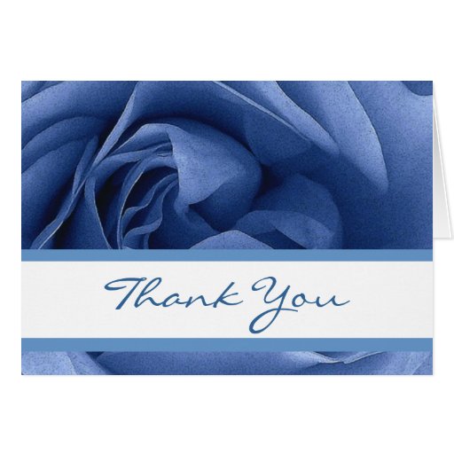 Thank You Blue Rose Greeting Card | Zazzle