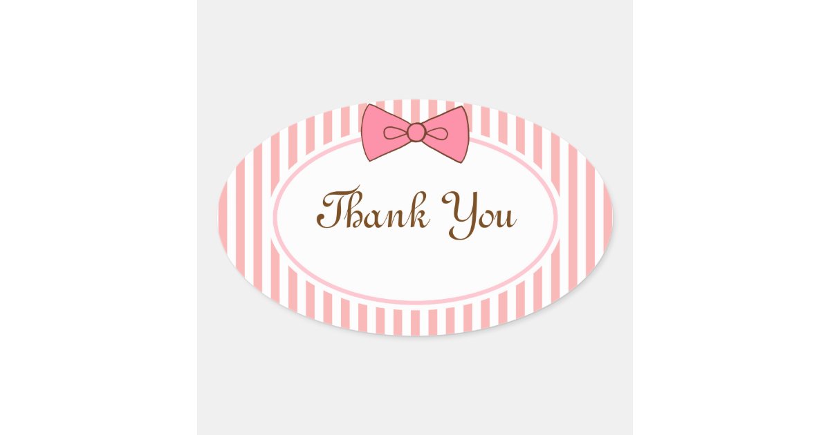 Thank You Bow Stickers | Zazzle