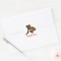 Thank You Boxer Puppy Dog Greeting Sticker | Zazzle