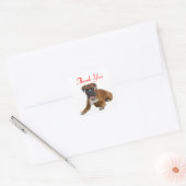 Thank You Boxer Puppy Dog Greeting Sticker | Zazzle