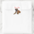 Thank You Boxer Puppy Dog Greeting Sticker | Zazzle