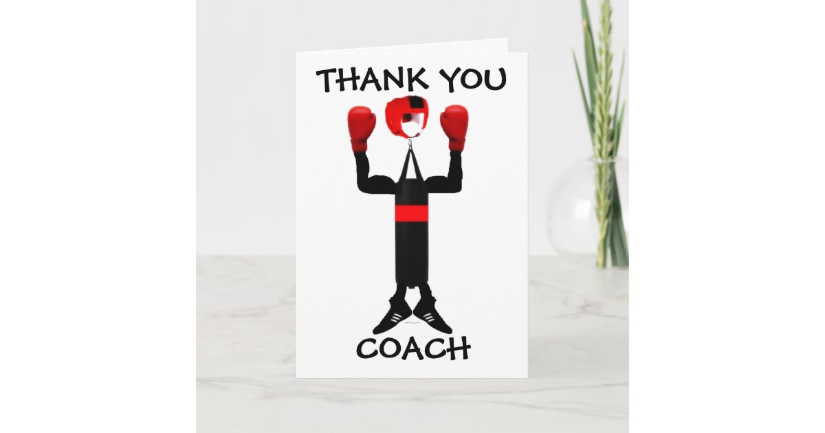 Thank You Boxing Coach | Zazzle.com