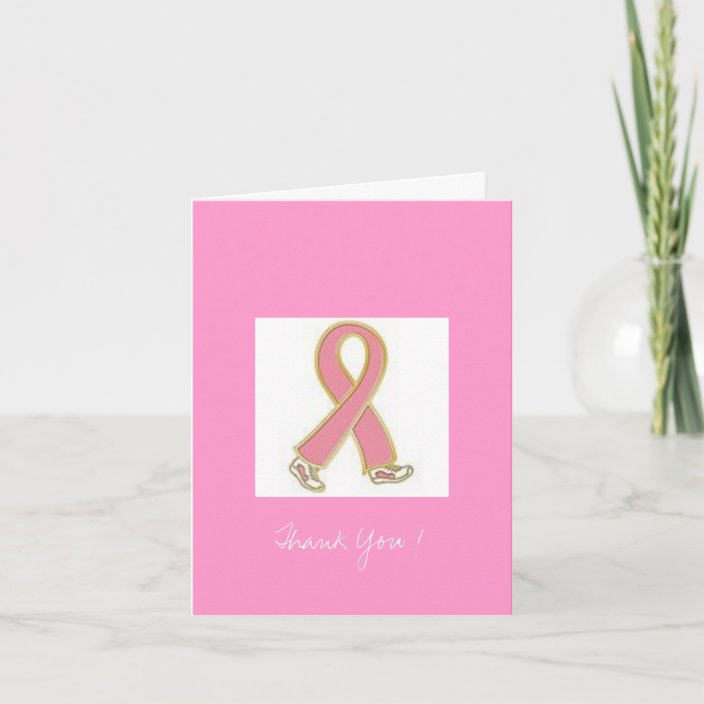 Thank You,breast cancer Thank You Card | Zazzle