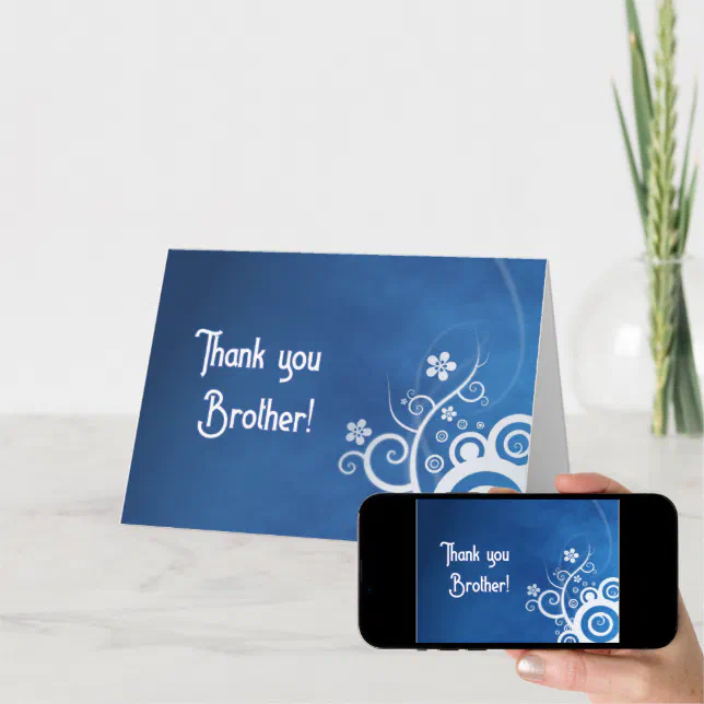 Thank you Brother Card | Zazzle