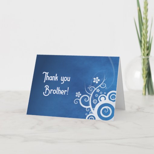 Thank you Brother Card | Zazzle