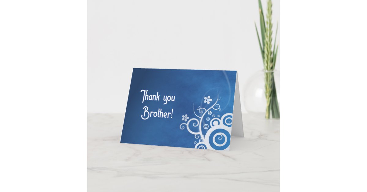 Thank you Brother Card | Zazzle