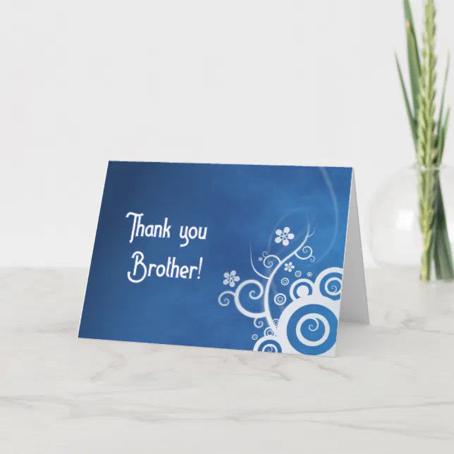 Thank you Brother Card | Zazzle