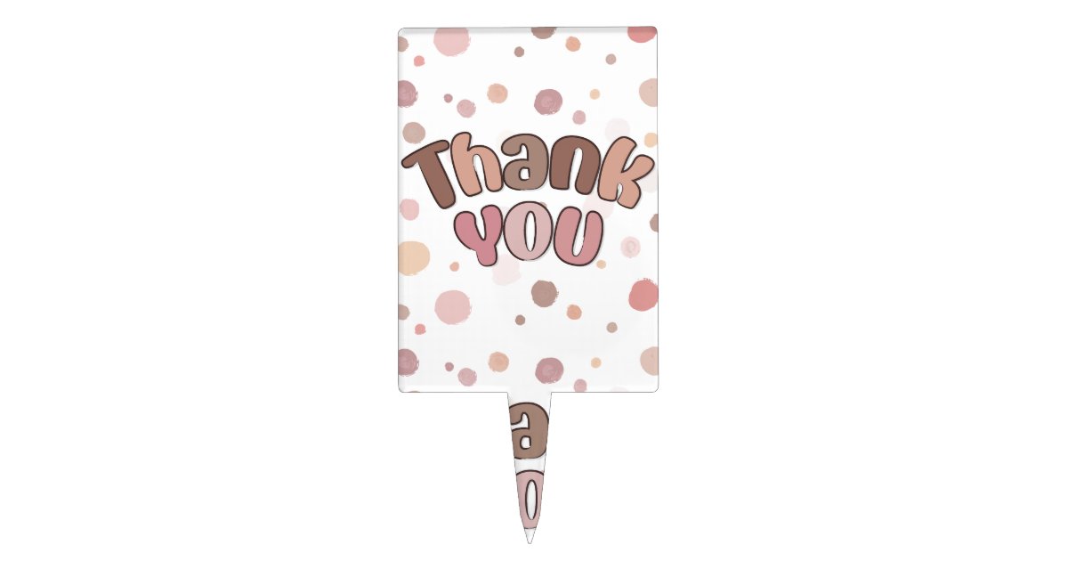 Thank you cake topper | Zazzle