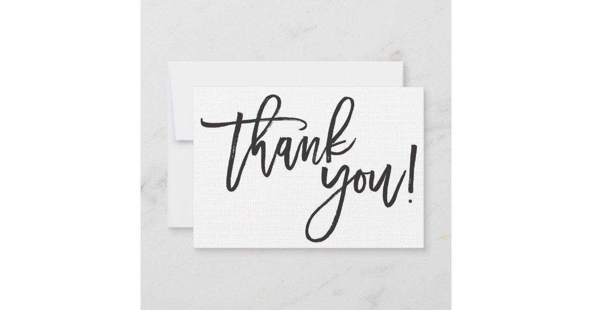 Thank You Calligraphy Card | Zazzle