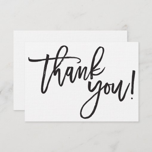 Thank You Calligraphy Card | Zazzle