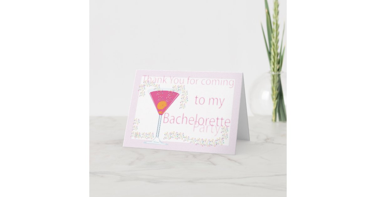 Thank you card Bachelorette Party | Zazzle