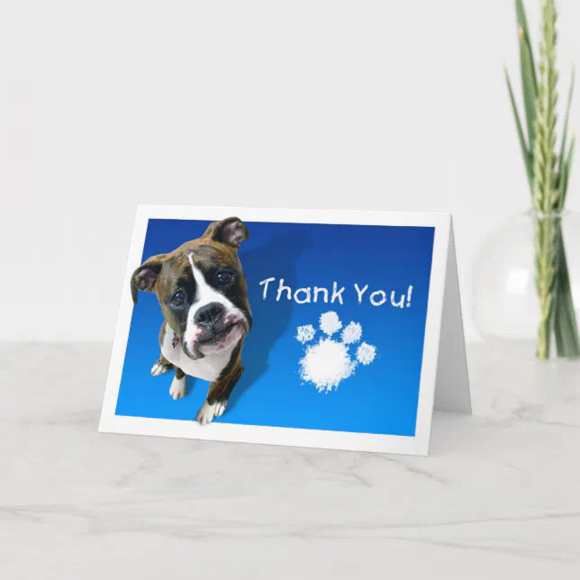 Thank You Card - Boxer | Zazzle