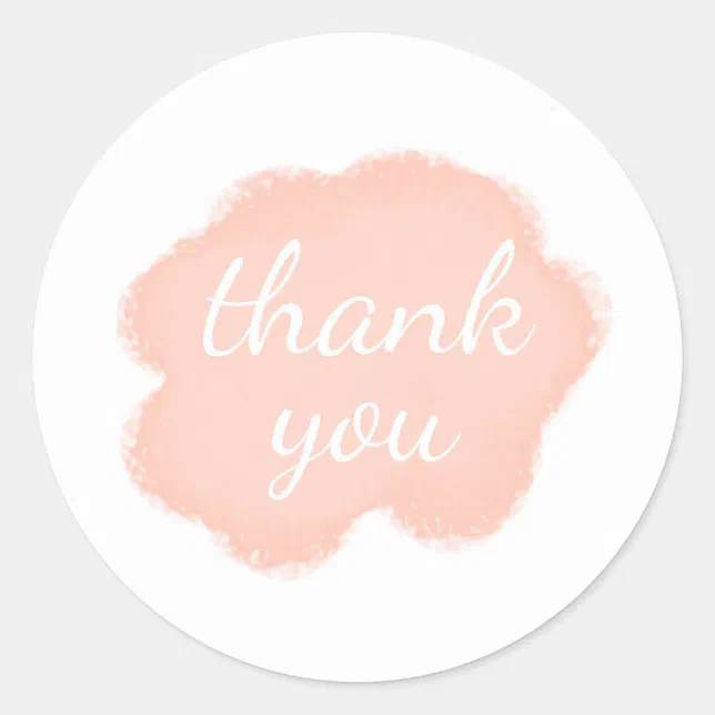 thank you card classic round sticker | Zazzle