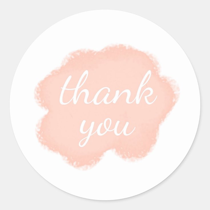 thank you card classic round sticker | Zazzle