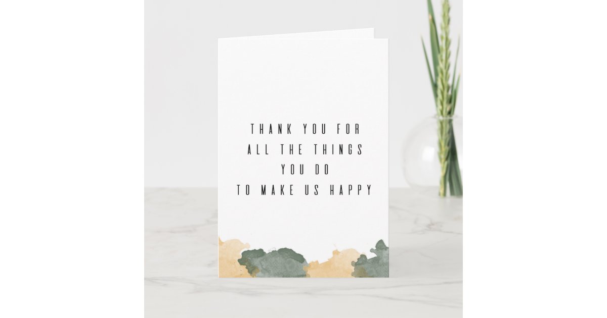 Thank you card for father's day | Zazzle
