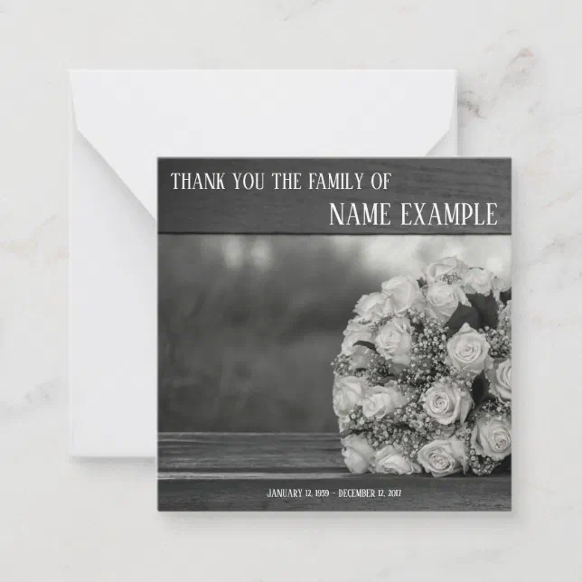 Thank You Card for Funeral and Bereavement | Zazzle