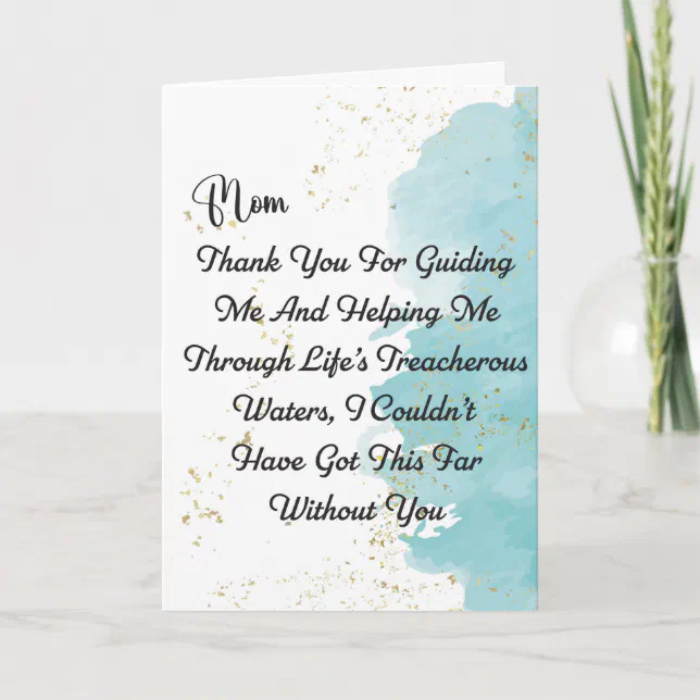 Thank You Card For Mom | Zazzle