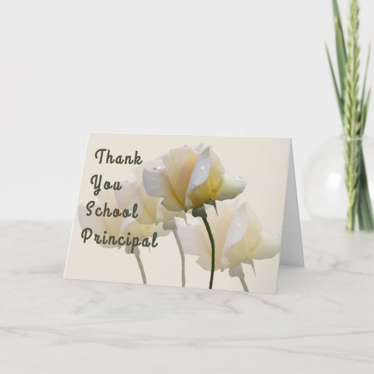 Thank You Card for School Principal | Zazzle.com