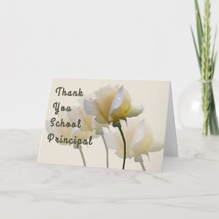 Thank You Card for School Principal | Zazzle