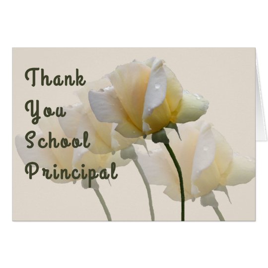 Thank You Card for School Principal | Zazzle.com
