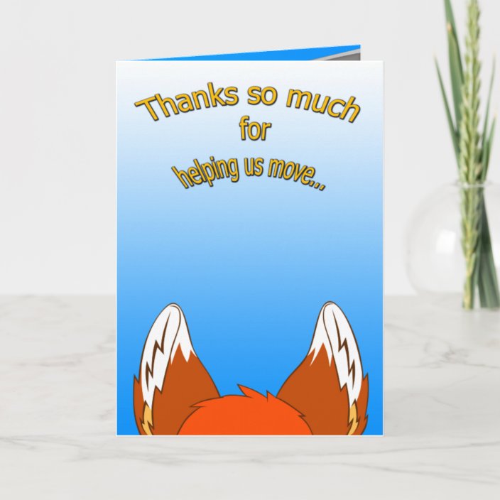 Thank You Card (Moving) | Zazzle.com