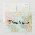 Thank You Card - Multicolor World Map | Zazzle