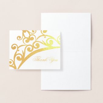 Thank You Card-Pageant Crown Foil Card | Zazzle