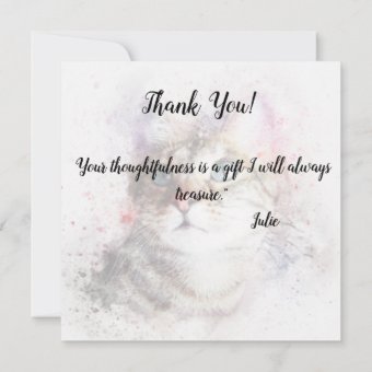Thank You Cat Card | Zazzle