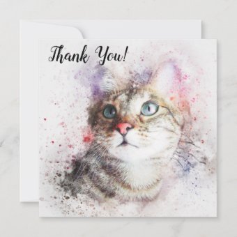 Thank You Cat Card | Zazzle
